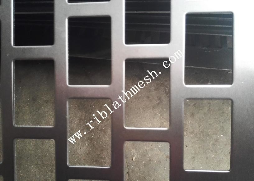 1m Lebar Persegi Panjang Lubang Pelat Logam Berlubang Plat Galvanis 2m ...